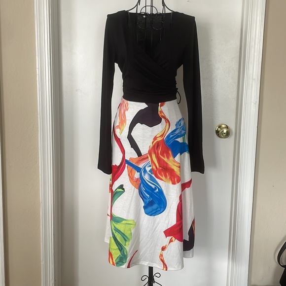Dresses | Medium Sized Dress With Abstract Shapes Of All Colors | Poshmark